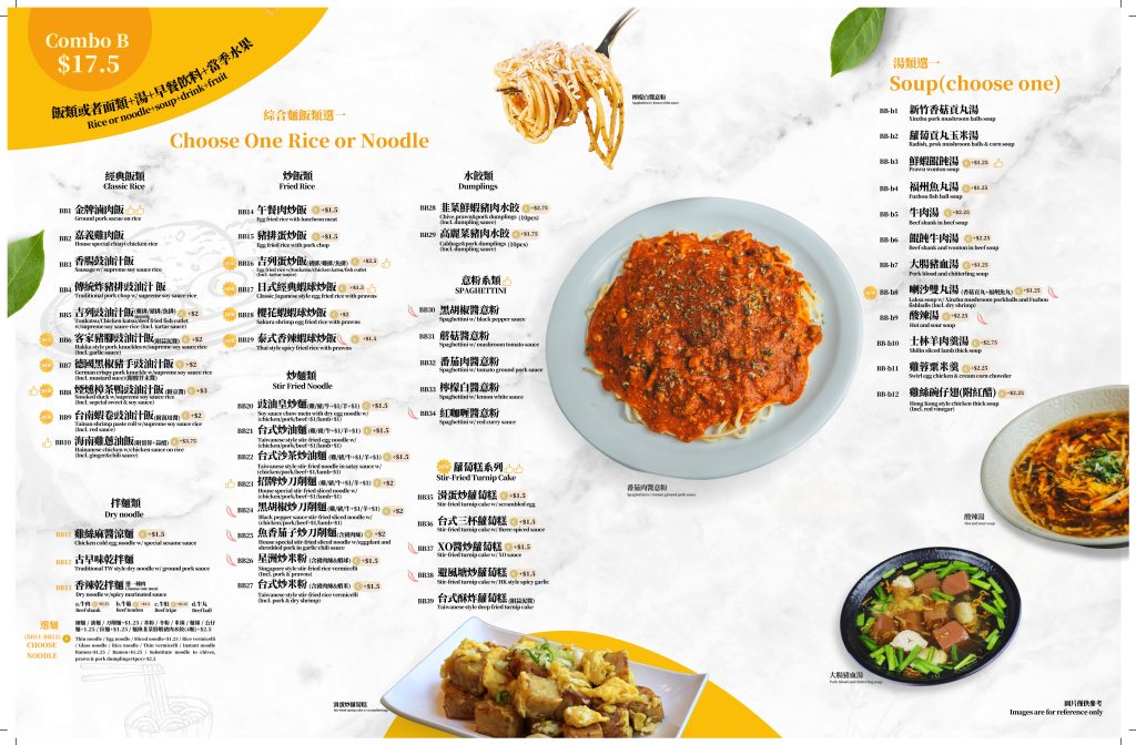 No. 1 Beef Noodle Menu - No. 1 Beef Noodle